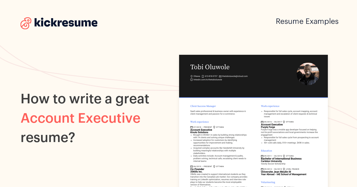 Account Executive Resume Examples & Writing Guide 2025 | Kickresume