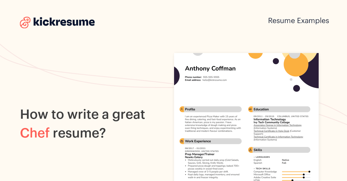 Chef Resume Examples & Writing Guide 2025 | Kickresume