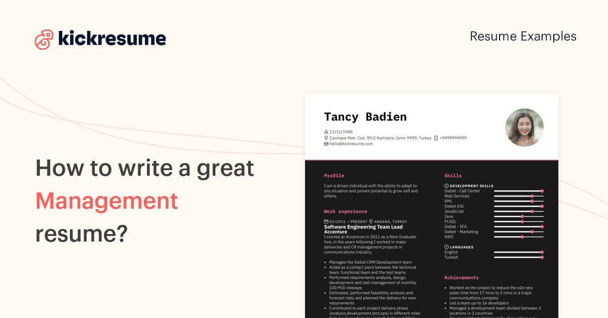 Management Resume Examples & Writing Guide 2025 | Kickresume
